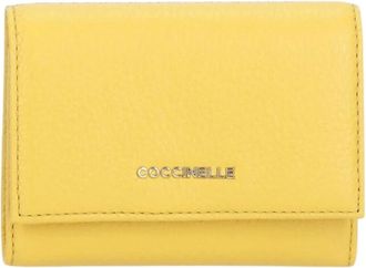 Coccinelle Femme, Accessoires, Jaune, Taille: ONE Size Portefeuille en cuir &eacute;l&eacute;gant avec emplacements pour cartes