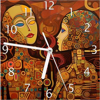 Wallario Design-Wanduhr Technik-Talk aus Glas, Motiv-Uhr Größe 20 x 20 cm, weiße Zeiger