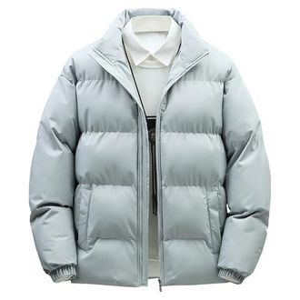 Generic Veste en coton pour homme avec col montant et fermeture &eacute;clair