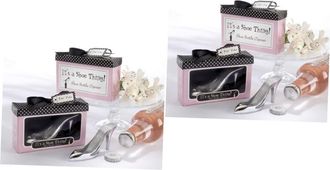 BESTONZON 2st&uuml;cke Hochwertiger Flaschen&ouml;ffner Form Eines High-heel-schuhs Elegantes Hochzeitsgeschenk Kreatives Party-favor Silber F&uuml;r M&auml;nner Und Frauen F&uuml;r Fei
