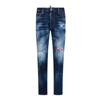 Dsquared2 Homme, Jeans, Bleu, Taille: 2XS Jean Slim-fit Délavé