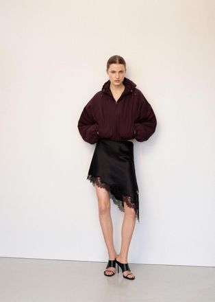 Mango Veste oversize capuche grenat - Femme - XS - MANGO