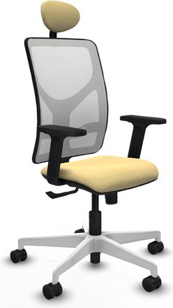 Piqueras y Crespo Gepolsterter Schreibtischstuhl mit 2D-Armlehnen, h&ouml;henverstellbare Lendenwirbelst&uuml;tze und festes Kopfteil, ausgestattet mit 3 Positionen und Schneidsc