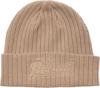 Pitbull Damen Winterm&uuml;tze Silvas Angel - Warme Strickm&uuml;tze aus Baumwolle, Weiche Beanie mit Stickerei, Elastische Rippm&uuml;tze f&uuml;r Winter, Streetwear Mode