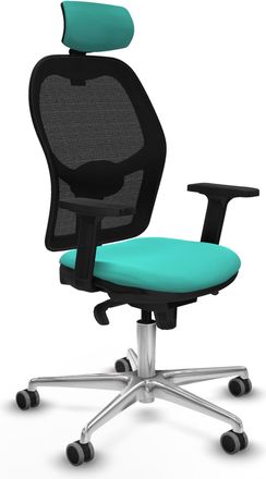 Piqueras y Crespo Home Office Chorquera mit 2D-Armlehnen, h&ouml;henverstellbarer Lendenwirbelst&uuml;tze und h&ouml;henverstellbarem Kopfteil und Neigungsverstellung, ausgestattet mi