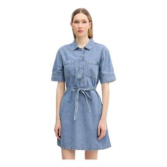 DKNY Dkny - Robe chemise boutonn&eacute;e en denim - Femme - Robes - Bleu - Taille: 40 FR