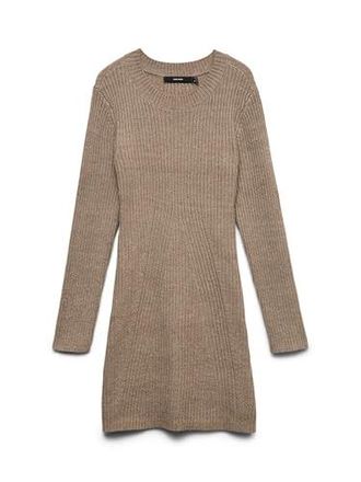 Vero Moda Robe Courte en Tricot VMJOSANNA pour Femme, fossile, L