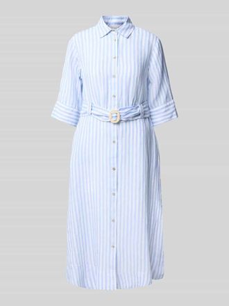 Christian Berg Hemdblusenkleid aus Leinen mit G&uuml;rtel