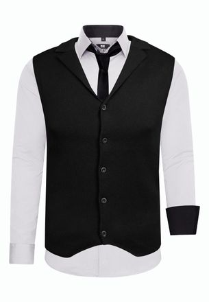 Rusty Neal Hemd mit Weste und Krawatte 3-teilig