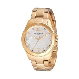 Pierre Cardin Femme, Accessoires, Jaune, Taille: ONE Size Montre habill&eacute;e en acier inoxydable