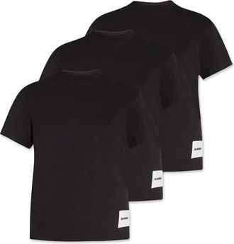 Jil Sander Femme, Tops, Noir, Taille: 38 FR Lot de 3 T-shirts &agrave; manches courtes