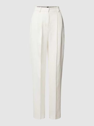 HUGO BOSS Regular Fit Leinenhose mit Bundfalten