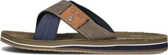 Clay Gr&uuml;ne Leder Herren Pantoletten - - Shoes - Herren - Gr&uuml;n - 44 EU