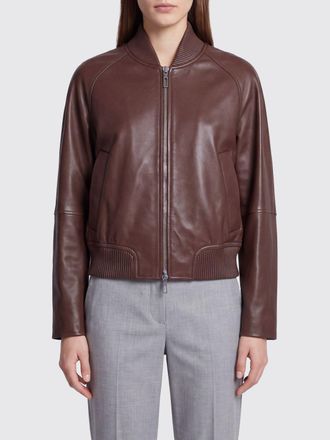 Sportmax Blouson bomber court Amour en cuir dagneau avec fermeture zipp&eacute;e