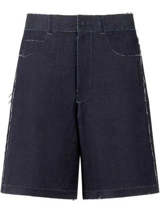 Marni short en jean à taille haute - Bleu