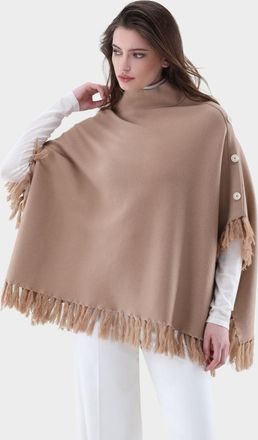 van Laack Poncho gestrickt mit Fransen