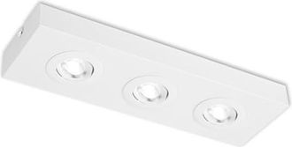 Briloner LED Deckenlampe mit einstellbarer Lichtfarbe, LED Deckenleuchte Schwenkbar, Lampe, Unterbauleuchte K&uuml;che, Wohnzimmerlampe, Aufbauleuchte, Wei&szlig; 3er