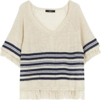 Max Mara Femme, Pulls, Bleu, Taille: 42 FR Jersey Skipper Marfil