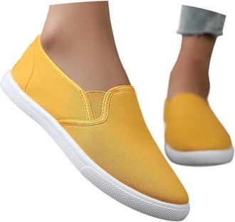 Generic Chaussures d&eacute;t&eacute; l&eacute;g&egrave;res en toile pour femme - Chaussures plates confortables - Semelle ext&eacute;rieure l&eacute;g&egrave;re - Chaussures de randonn&eacute;e respirantes - Chaus