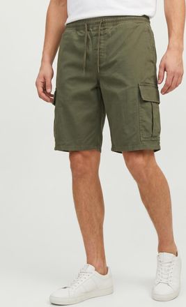 Jack & Jones Cargohose JACK & JONES JPSTCOLE DYLAN CARGO SHORTS MID, Herren, Gr. M, N-Gr, gr&uuml;n (olive night), Web, Obermaterial: 98% Baumwolle, 2% Elasthan, unifar