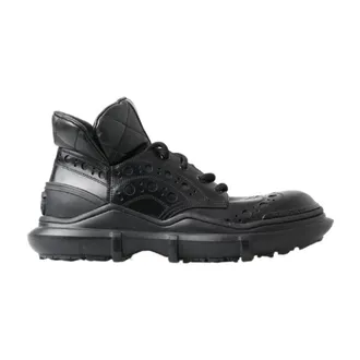 Dolce & Gabbana Homme, Chaussures, Noir, Taille: 40 EU Bottes en cuir Portofino