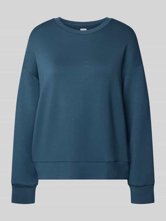 Schiesser Sweatshirt mit Rundhalsausschnitt und Label-Detail