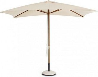 BIZZOTTO Bizzotto - Parasol 300x200 cm en toile polyester cr&egrave;me et m&acirc;t en bois - attol