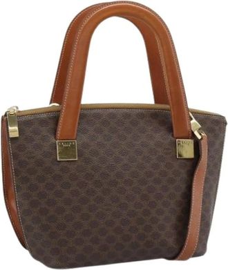 Celine Pre-owned Vintage Macadam Canvas Hand Bag - Femme - Pre-owned - Brun - Taille: ONE Size