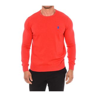 U.S.Polo Association Rundhals Langarm Jersey - - Knitwear - Herren - Rot - 2XL
