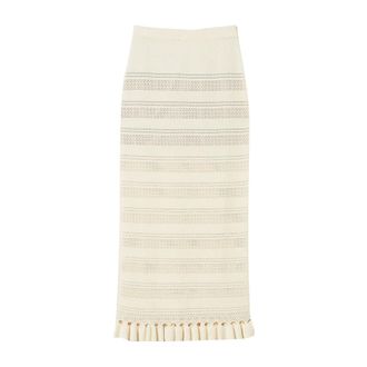 Twinset Femme, Jupes, Gris, Taille: 42 FR Jupe Longuette