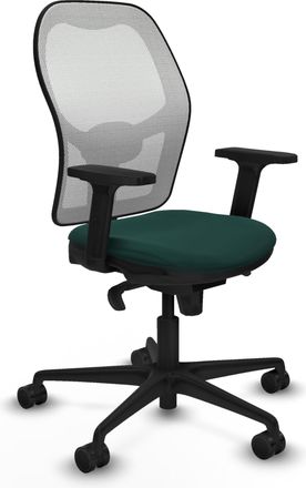 Piqueras y Crespo Jorquera Schreibtischstuhl mit 2D-Armlehnen, h&ouml;henverstellbare Lendenwirbelst&uuml;tze, ausgestattet mit Sincro 5 Positionen und injiziertem Schaum. Wei&szlig;/F