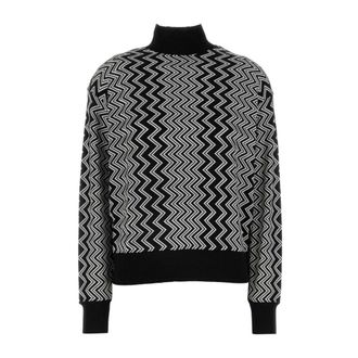 Missoni Stilvoller Bestickter Wollpullover - - Knitwear - Damen - Schwarzk - S