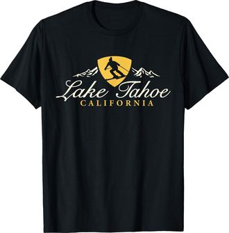 Trendy Apparel Lake Tahoe California Snow Mountain Skiing T-Shirt