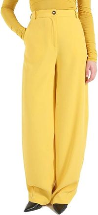 Elisabetta Franchi Femme, Pantalons, Jaune, Taille: 40 FR Wide Pantalons
