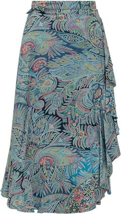 Etro Femme, Jupes, Bleu, Taille: 36 FR Maxi Jupe Portefeuille