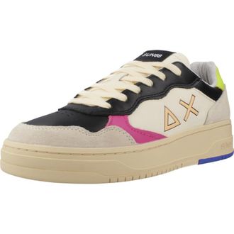 Sun 68 Herren Big Basket Z44148 Sneaker, Wei&szlig; Schwarz Pink, 44 EU