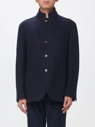 Brunello Cucinelli Manteau court droit en cachemire d&eacute;perlant avec col montant
