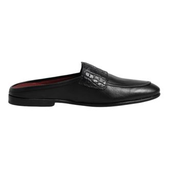 Dolce & Gabbana Open-Back Slip-On Loafers - - Shoes - Herren - Schwarzk - 40 EU