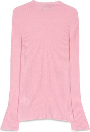 Versace Rib-Knit Virgin Wool Sweater - Pink