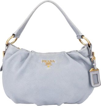 Prada Crossbody Bags - Prada Cervo Lux Leather Chain Handbag - Gr. unisize - in Blau - für Damen
