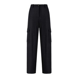 Pinko Pinko - Caldaro Pantalone Flanella - Femme - Pantalons - Bleu - Taille: 42 FR