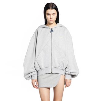 The Attico Double American Fleece Zip-up Hoodie