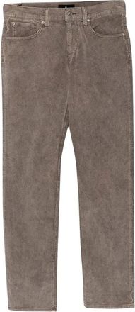 7 For All Mankind Le pantalon droit en velours c&ocirc;tel&eacute; - Homme - Pantalons - Gris - Taille: W30
