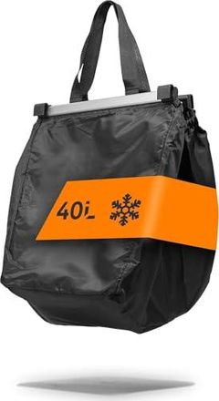 Achilles Easy-Cooler aluminium, Sac de courses pliable avec compartiment r&eacute;frig&eacute;rant, Sac de courses adapt&eacute; &agrave; tous les caddies standards, 33x50x38cm