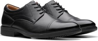 Clarks Casquette Eldredge pour homme, cuir noir, 41.5 EU