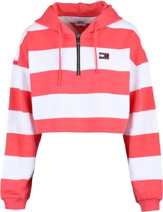 Tommy Jeans Femme, Sweatshirts et sweats &agrave; capuche, Multicolore, Taille: 36 FR Felpa Corta SweaT-shirt