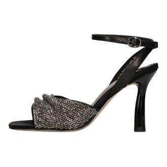 Emanuelle Vee Satin- und Strass-Sandalen - - Shoes - Damen - Schwarzk - 36 EU