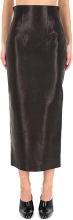 Khaite Femme, Jupes, Noir, Taille: 36 FR Loxley High-Rise Leather Skirt