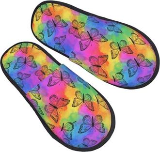 Generic Antid&eacute;rapant Pantoufles Papillon aquarelle pour hommes Accueil Slippers Confortable Chaussons Femme pour Homme Adulte Int&eacute;rieur M