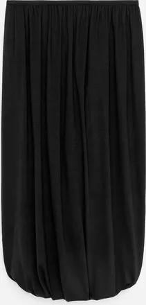 Arket Drapierter Midirock -Schwarz